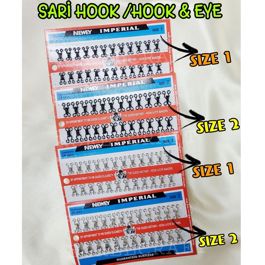 [1card]SARI HOOK / HOOK & EYES/ CANGKUK SAREE/HOOK SAREE/CANGKUK MATA ...
