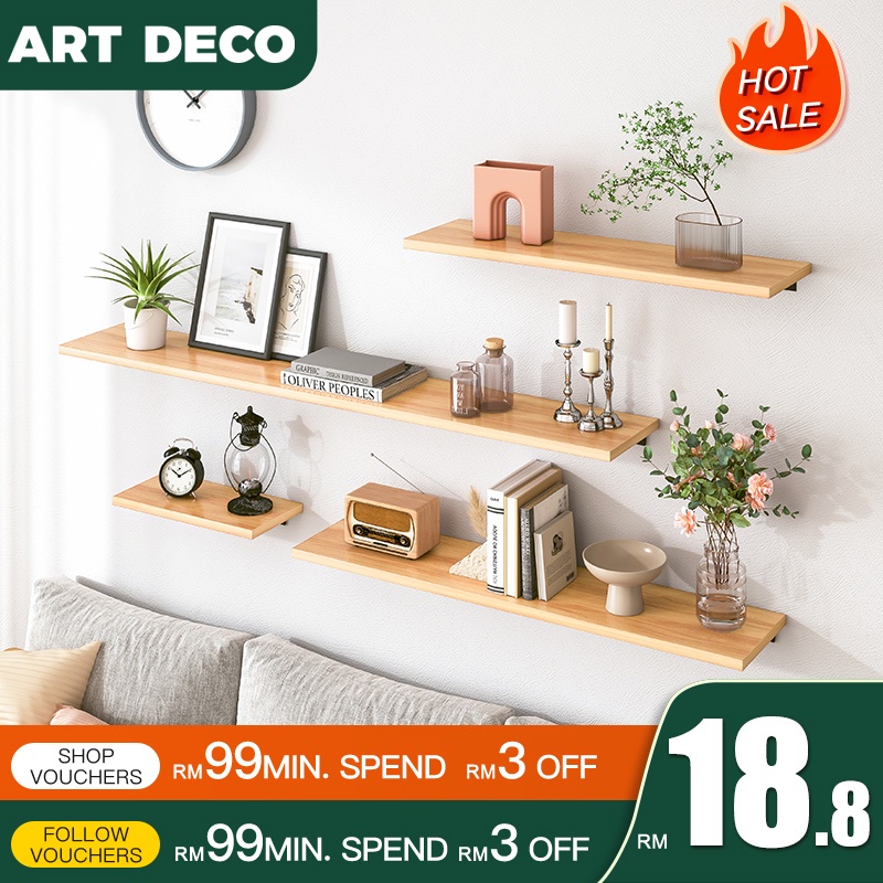 Wall Shelves Rack Living Room Rack Shelf Book Storage Shelf Rak Dinding ...
