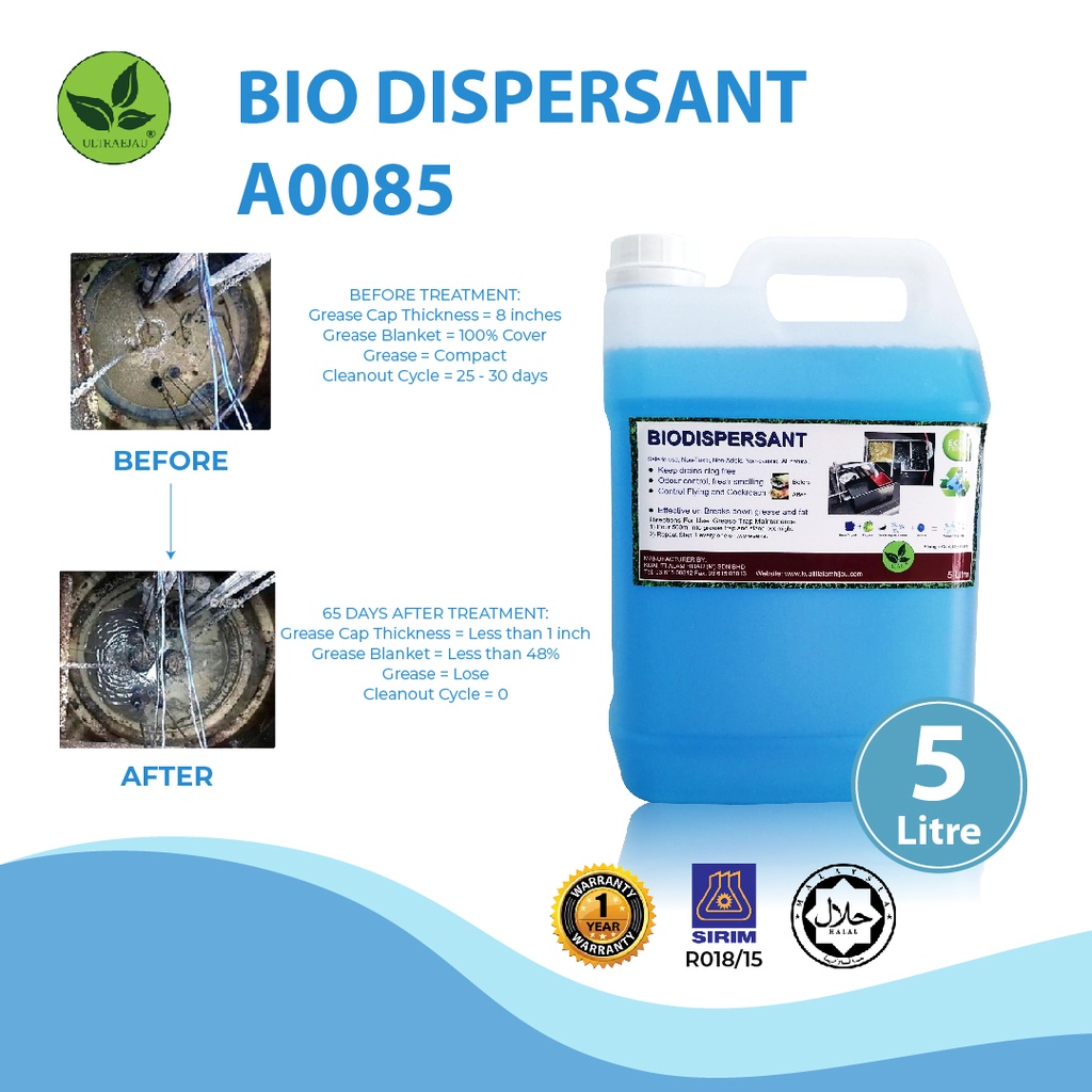 [READY STOCK] 5 LITER BIO DISPERSANT ENZYME (GREASE TRAP MAINTANANCE ...