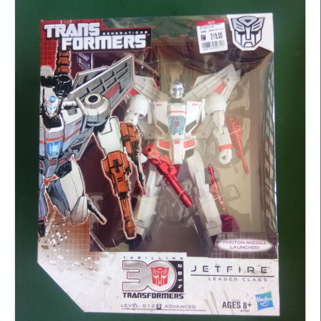 TRANSFORMERS GENERATIONS AUTOBOT JETFIRE LEADER CLASS THRILLING 30 ...