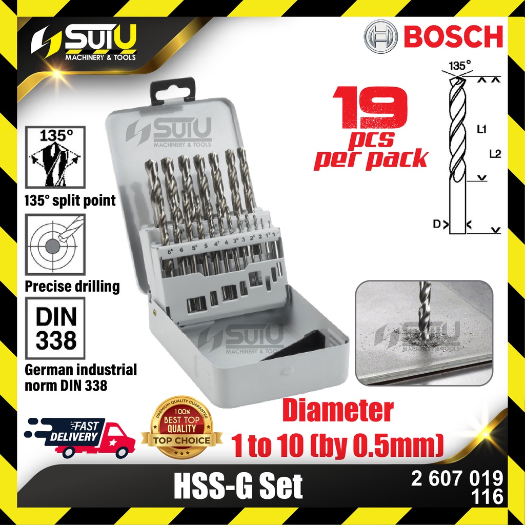 BOSCH 2607019116 HSS-G Set (19 pcs) | Shopee Malaysia