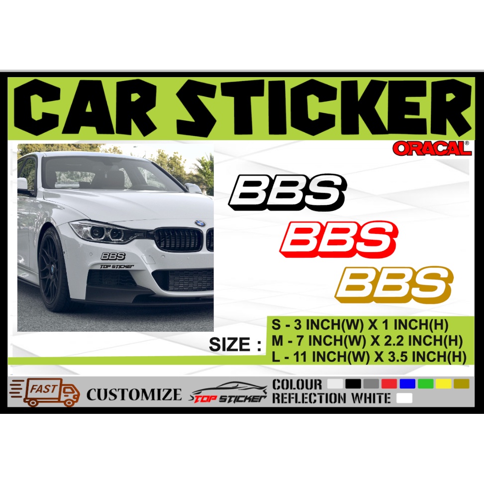 BBS CAR STICKER AKSESORI KERETA STICKERS | Shopee Malaysia