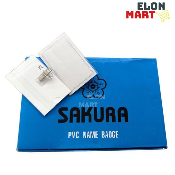 Sakura PVC Name Badge Name Tag (50pcs/Box) | Shopee Malaysia