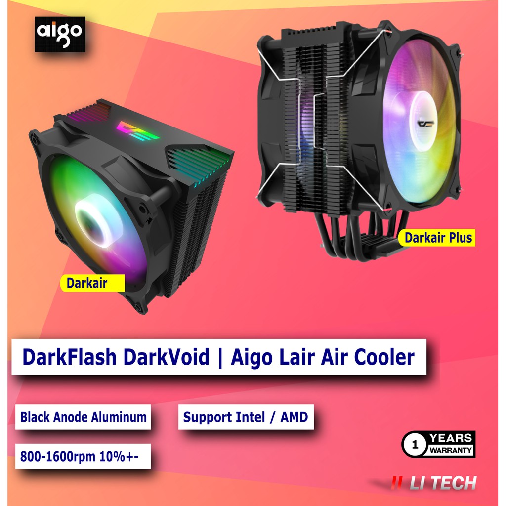 Aigo Darkflash Air Cooler DarkAir Plus | DarkAir Pro Intel | AM4 amd socket compatible AM4 LGA ...