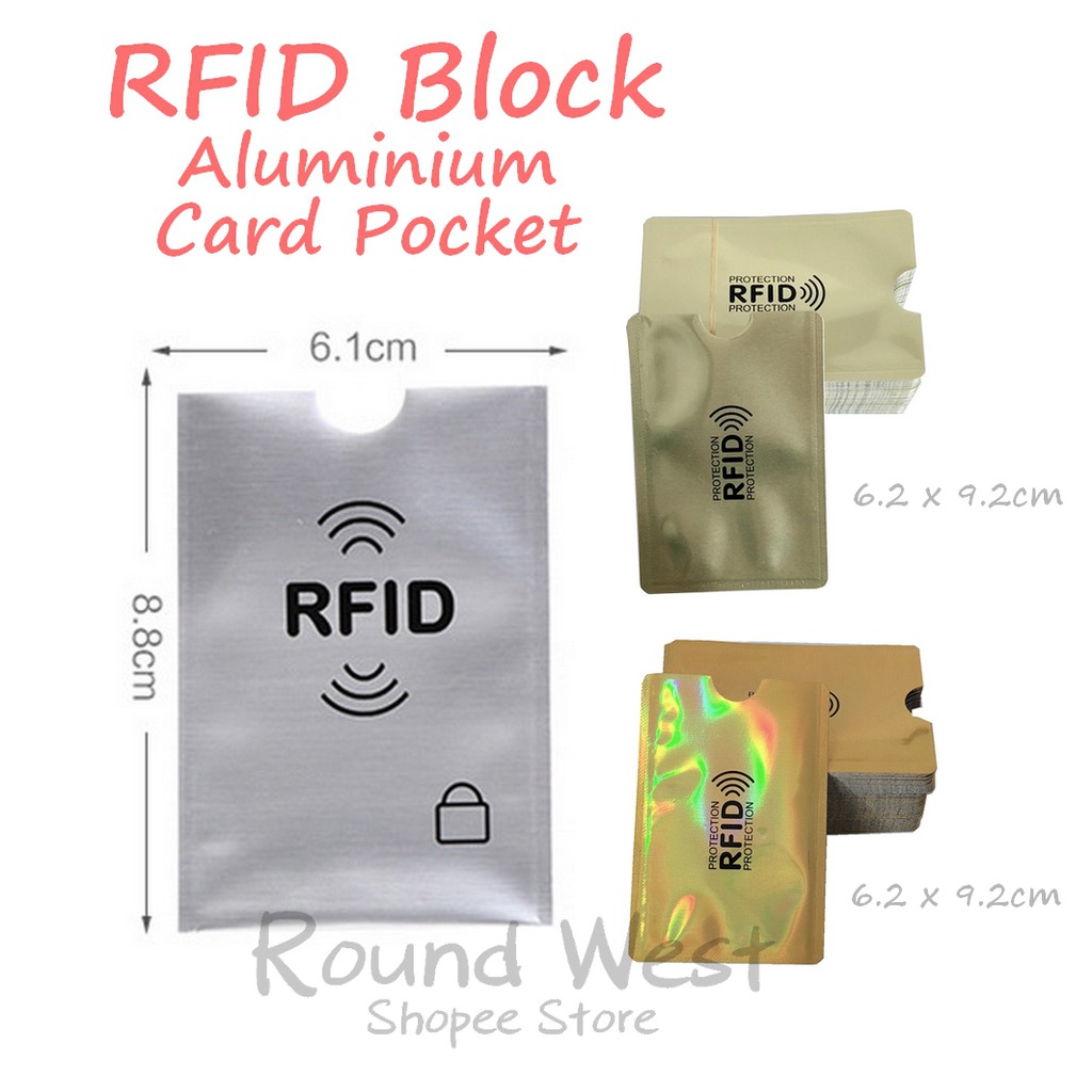 RFID Block Aluminum Foil Card Sleeve Pocket Holder Anti Theft | Sampul ...