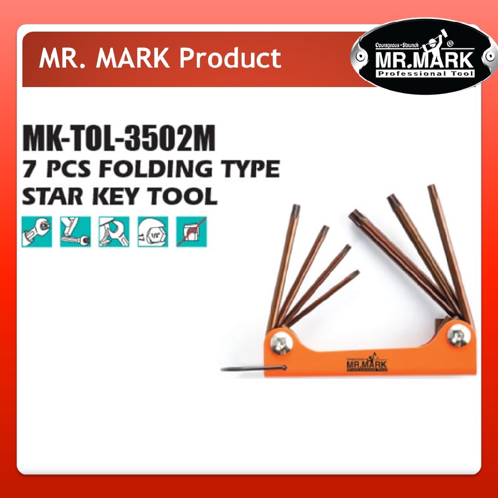MK-TOL-3502M MR MARK 7 PCS FOLDING TYPE STAR KEY TOOL | Shopee Malaysia
