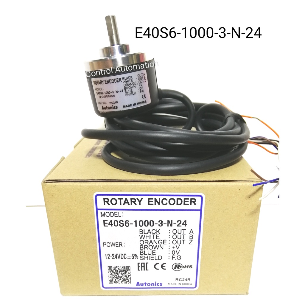 E40S6-1000-3-N-24 Autonics Rotary Encoder 1000 Pulse, Shaft Diameter ...