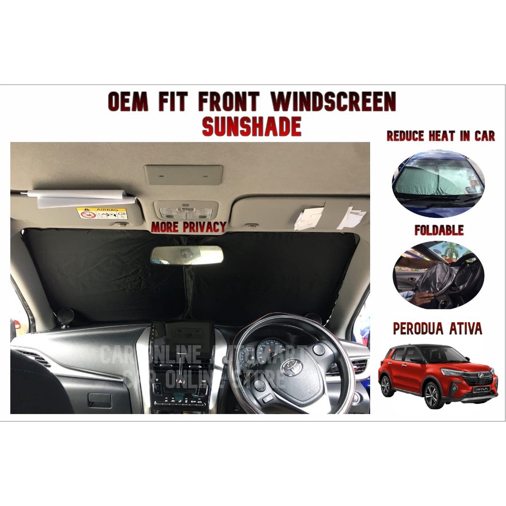 PERODUA ATIVA OEM Custom-Fit Car Front Windshield Sunshade Customized ...