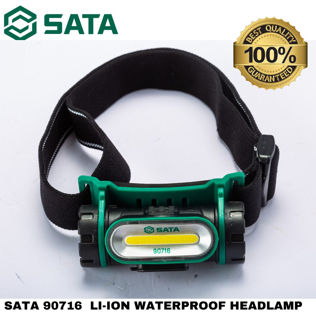 SATA 90716 LI-ION WATERPROOF HEADLAMP / HEADLAMP / TORCHLIGHT ...