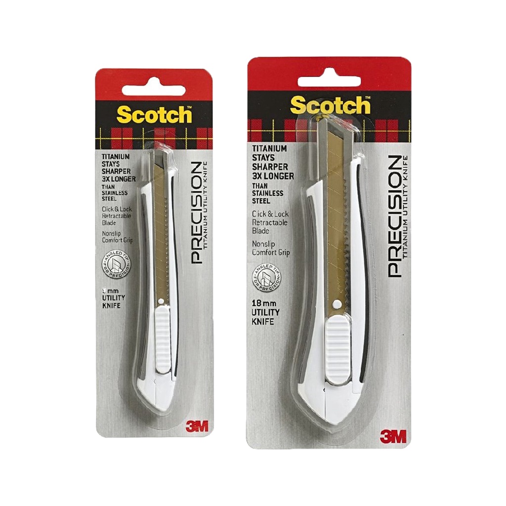 3M | Cutter | Scotch Precision Titanium Utility Knife (9mm, 18mm) (TI ...