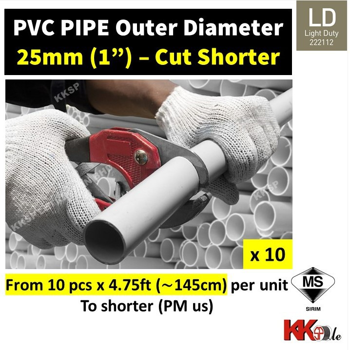 10 pcs x 4.75ft HERO / KANCIL (SIRIM) 20mm / 25mm PVC Pipe HI-Impact ...