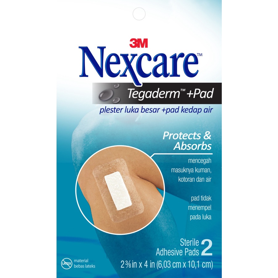 3m NEXCARE Large Wound Plaster + Waterproof Pad TEGADERM Contents 2 ...
