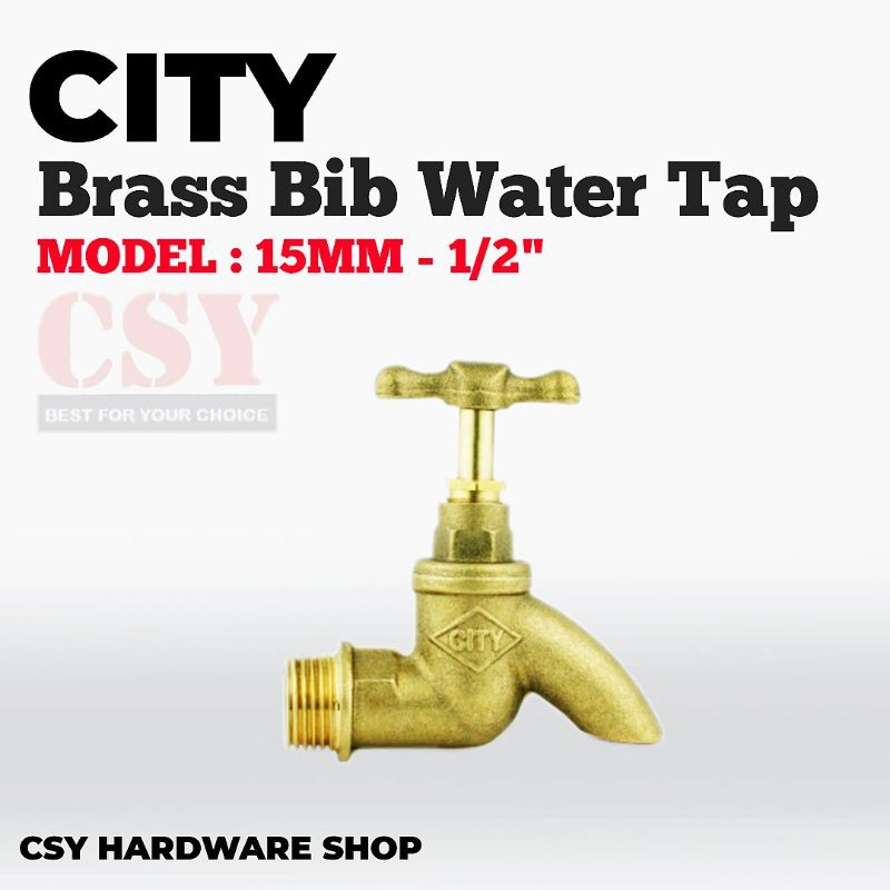 City Brass Bib Water Tap 15mm / Kepala Paip Tembaga 15mm | Shopee Malaysia