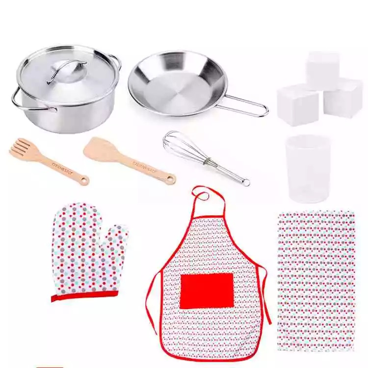 European style Wooden Kitchen Toy Set Pretend Play Toys - with Sound ...