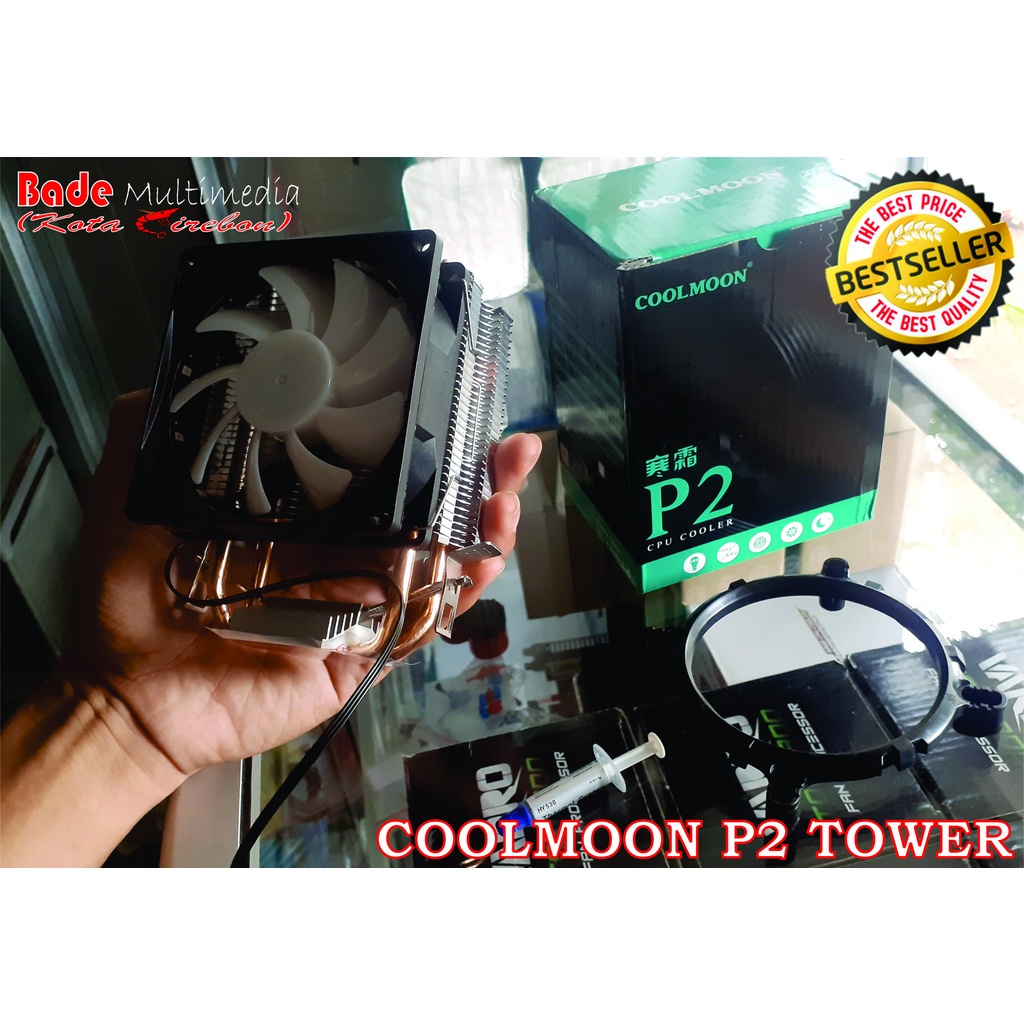 Original COOLMOON P2 TOWER LED RGB Processor Cooler Fan CPU | Shopee ...