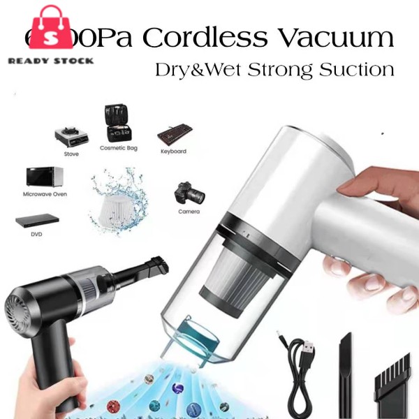 perysmith vacuum 6000Pa Mini Cordless Vacuum Cleaner Rechargeable ...