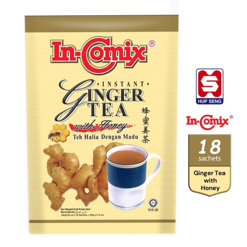 In-Comix Ginger Tea with Honey/Teh Halia Dengan Madu/蜂蜜姜茶 (18's x 18g ...