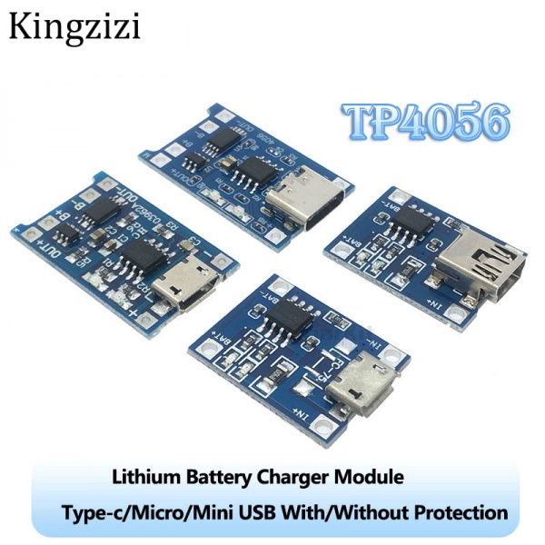 Type-C/micro/mini USB 5V 1A 18650 tp4056 Lithium Battery Charger Module ...