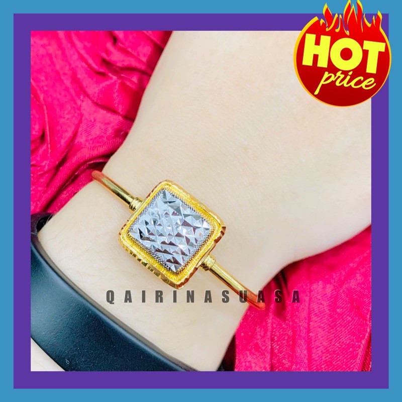🔥NEW ITEM🔥BANGLE BISKUT TAWAR GOLD CHROME SUASA DEWASA | Shopee Malaysia
