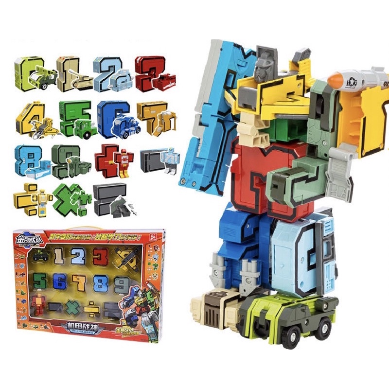 Numbers Transformer Robot Alphabet Number Transformer Deformation ...