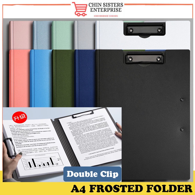 A4 Double Clip File Frosted Folder Foldable Waterproof Antifouling Work ...