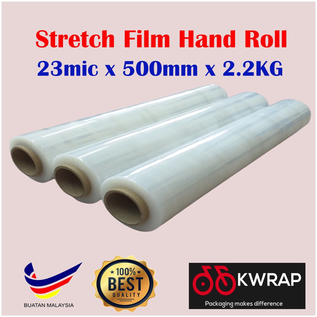Stretch Film Hand Roll 500mm x 2.2Kg x 6 Roll | Shopee Malaysia