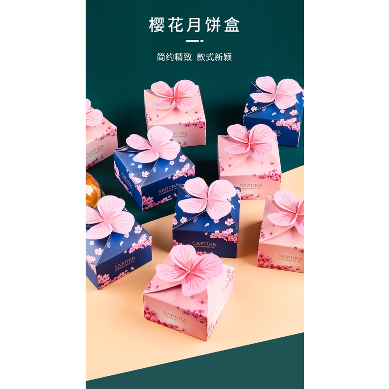 3D SAKURA BOX/Mooncake packaging/SAKURA Mooncake Gift box/Cookies box ...