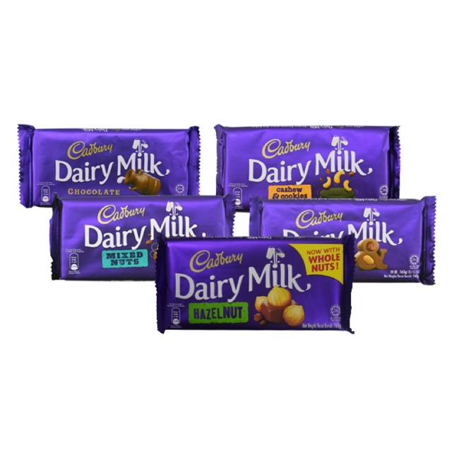 Cadbury Dairy Milk Collection Chocolate Bar 165-180g | Shopee Malaysia