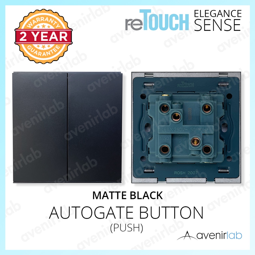 [MATTE BLACK] reTouch Switch Elegance Sense 16A Wall Switch 13A 15A 20A ...