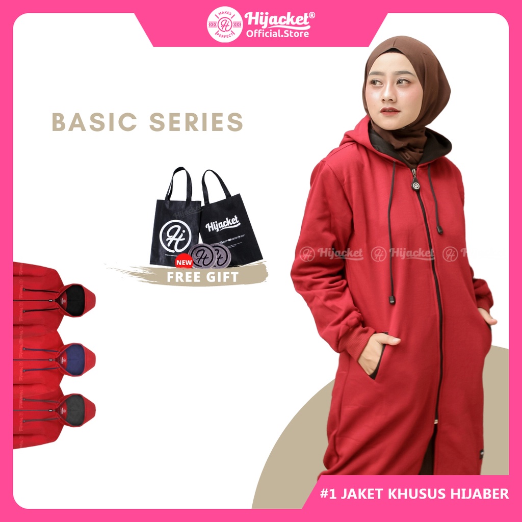 Hijacket BASIC MAROON - 1 Special Jacket HIJABER | Shopee Malaysia