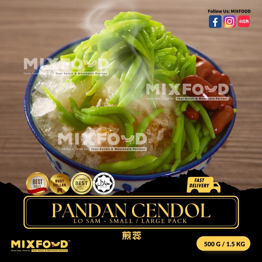 【MIXFOOD】LOSAM - CENDOL PANDAN | 500g/1kg | 煎蕊 | ABC | DESSERT | ICE ...