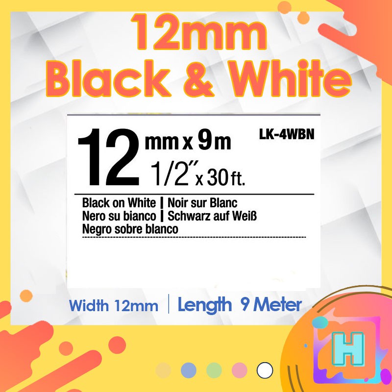 Epson Original LK Tapes Label Sticker Suitable use for LW-K200 LW-K400 ...