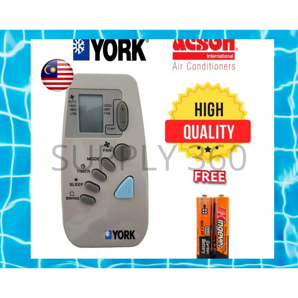York/Acson Air Conditioner Remote Control | Shopee Malaysia