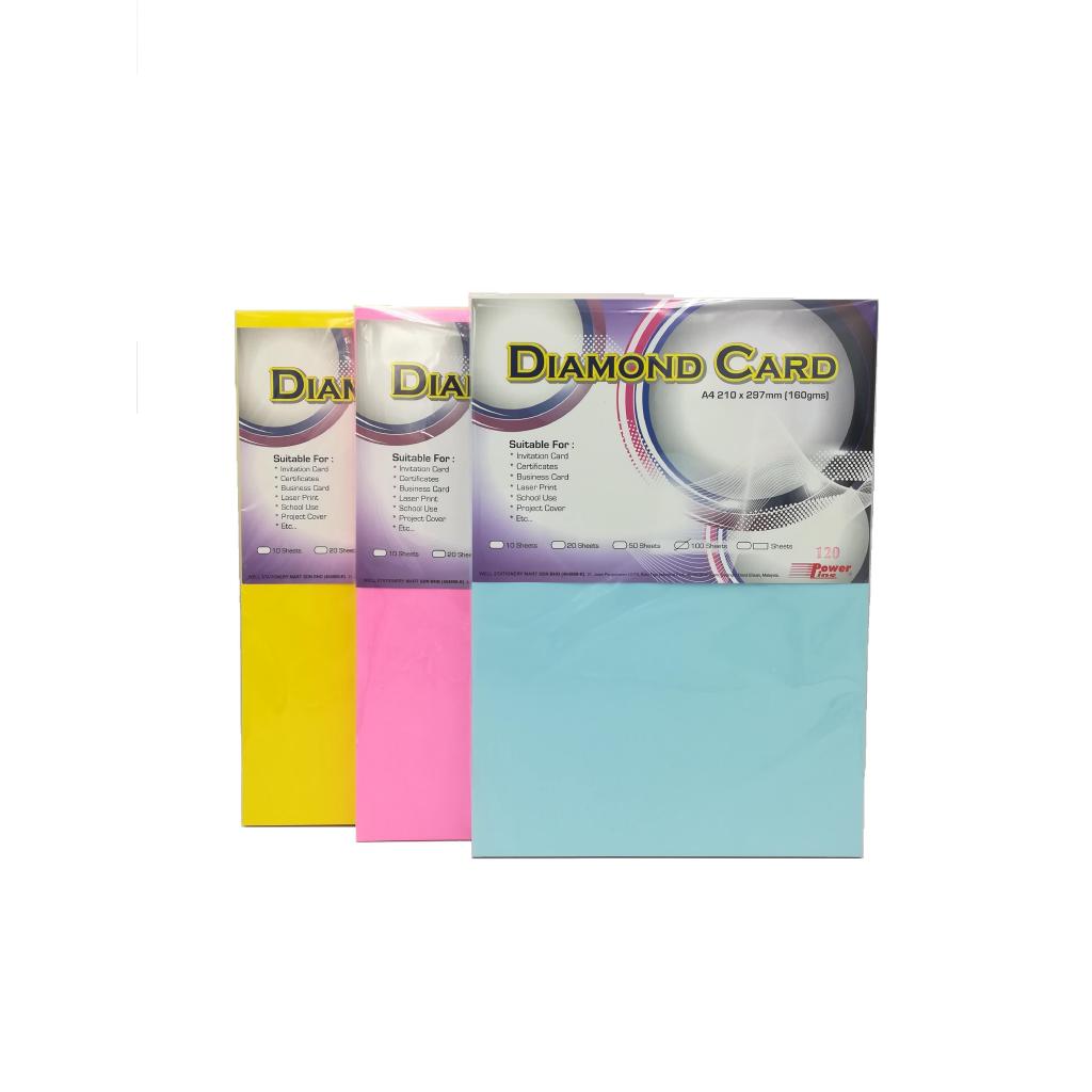 A4 Diamond Card 160gsm 100sht (Light Colour) / Color Card Paper ...