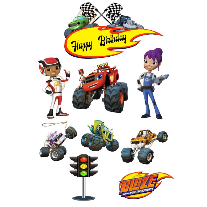 Blaze and the Monster Machines Cake Topper | Shopee Malaysia