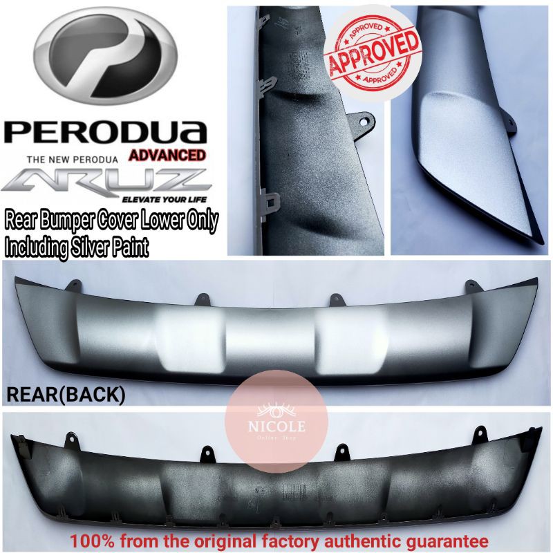 Perodua Aruz Original Rear Bumper Cover Lower Only Including Silver ...