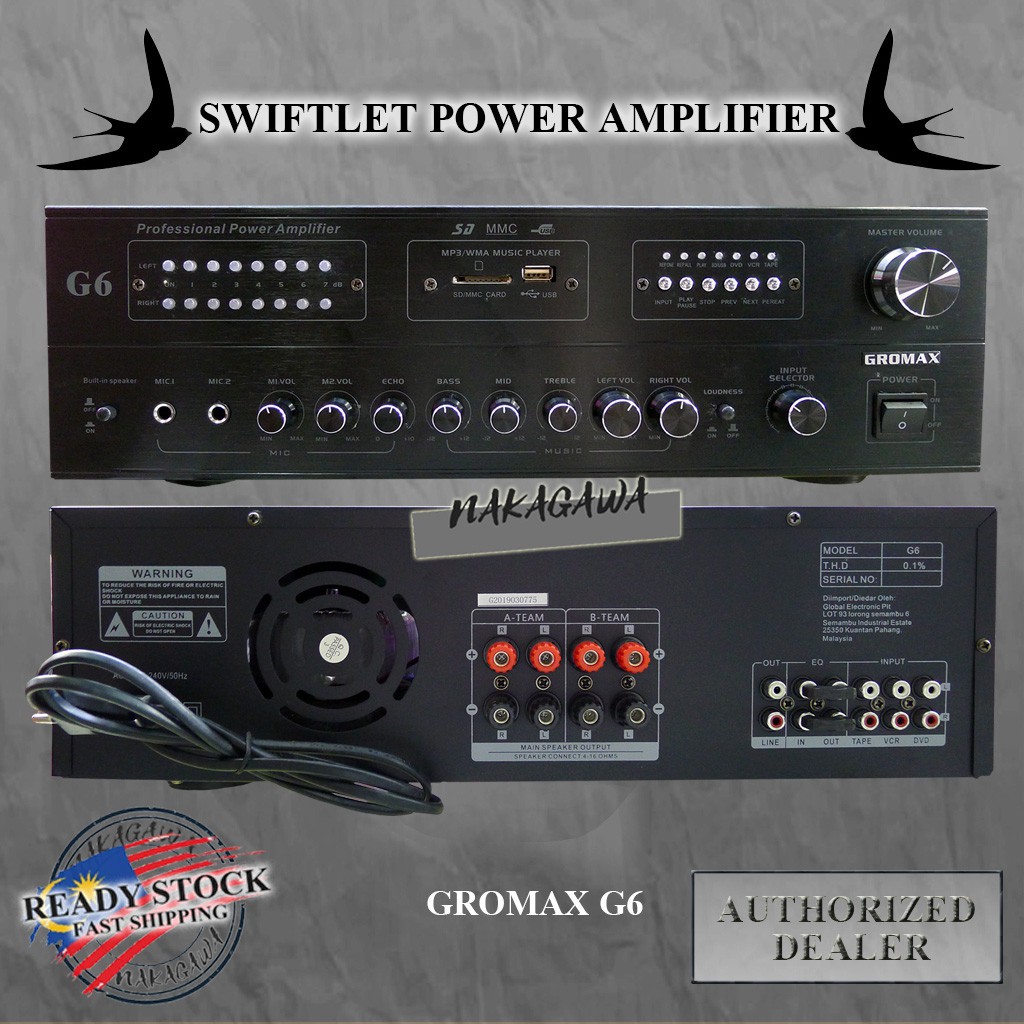 GROMAX G6 PROFESSIONAL POWER AMPLIFIER SWIFTLET FARMING USE (RUMAH ...