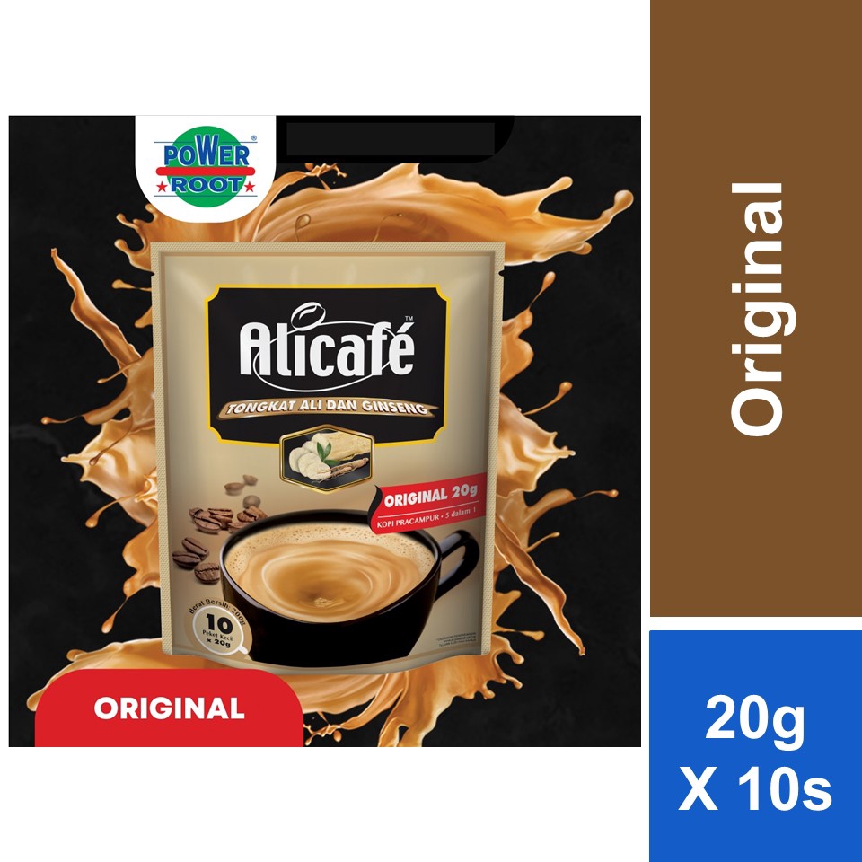 ALICAFE Tongkat Ali Dan Ginseng Original 20g x 10s (HALAL) | Shopee ...