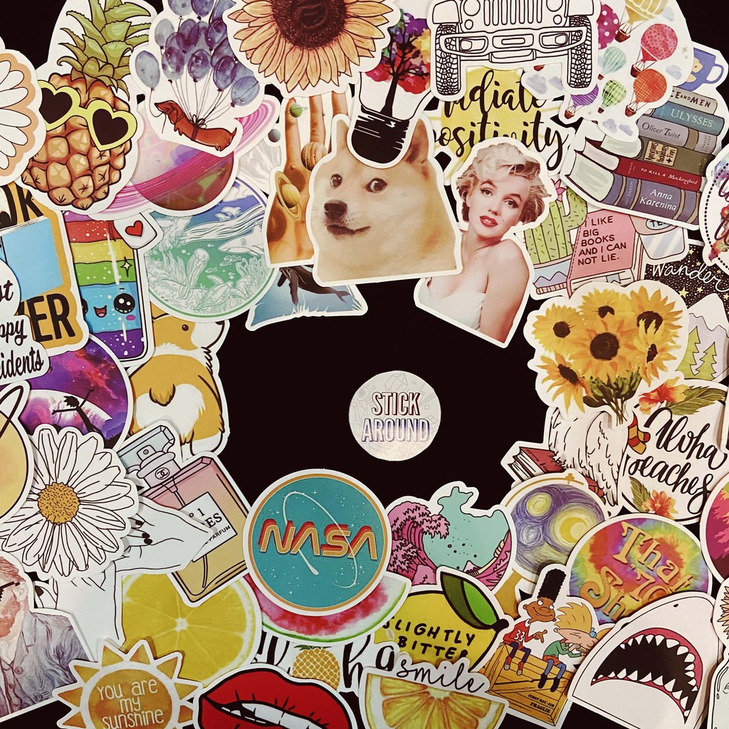 [VSCO01] 50 cute VSCO stickers, hat decals from stickaroundvn | Shopee ...