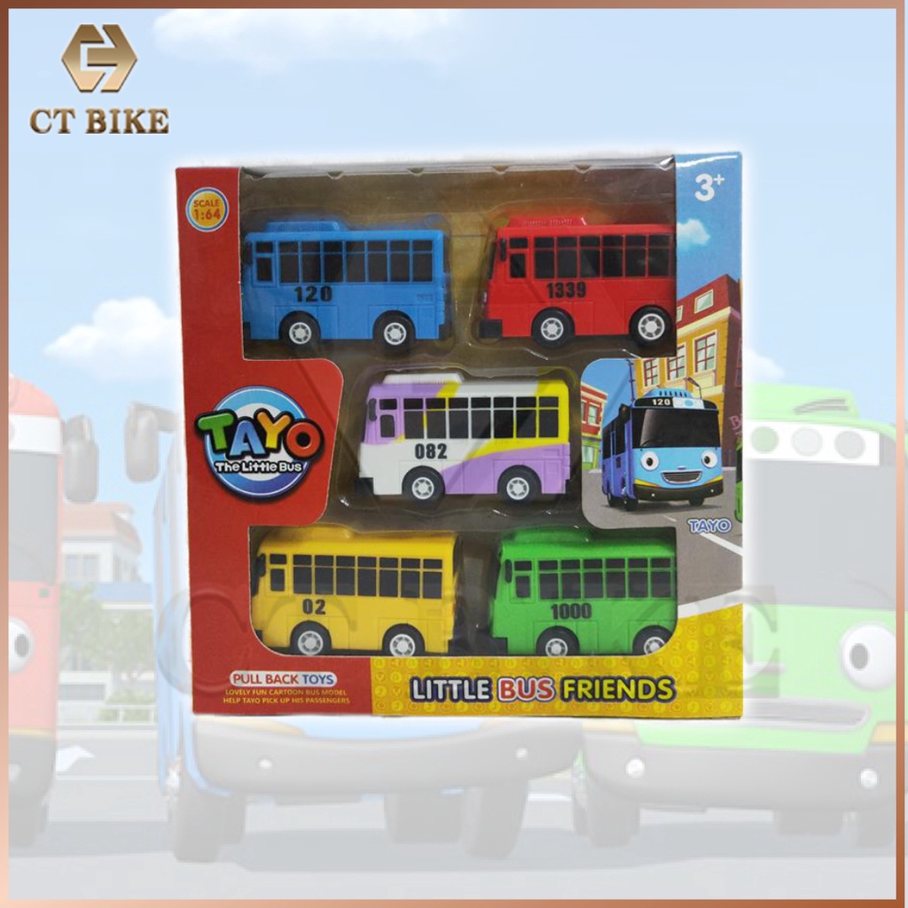 TAYO THE LITTLE BUS Toy Set Big Vehicles Garage Pull Back For Kids Playing Collection | Shopee ...
