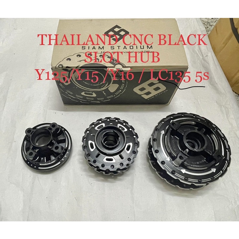 🇹🇭 THAILAND 🇹🇭 SIAM STADIUM CNC BLACK SLOT HUB Y125 LC135 5s Y15 Y16 ...