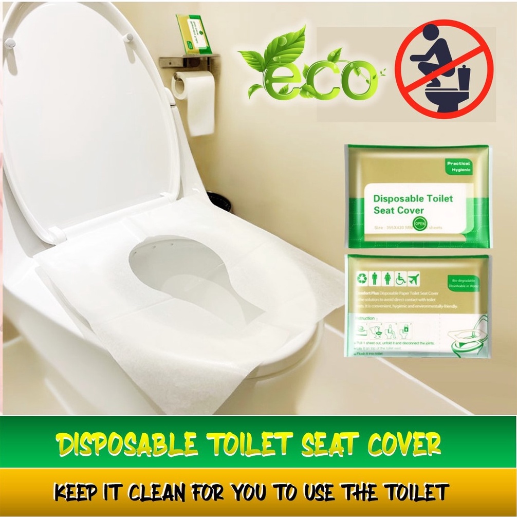 Inatreehouse. Flushable Disposable Toilet Seat Cover Paper, Hygienic & Eco-Friendly Universal ...