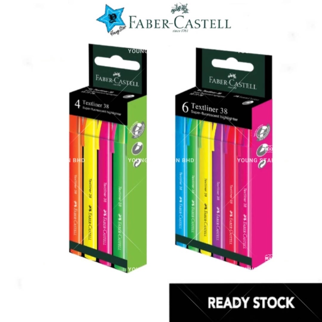 Faber Castell Highlighter Textliner 38 Super flourescent Assorted ...