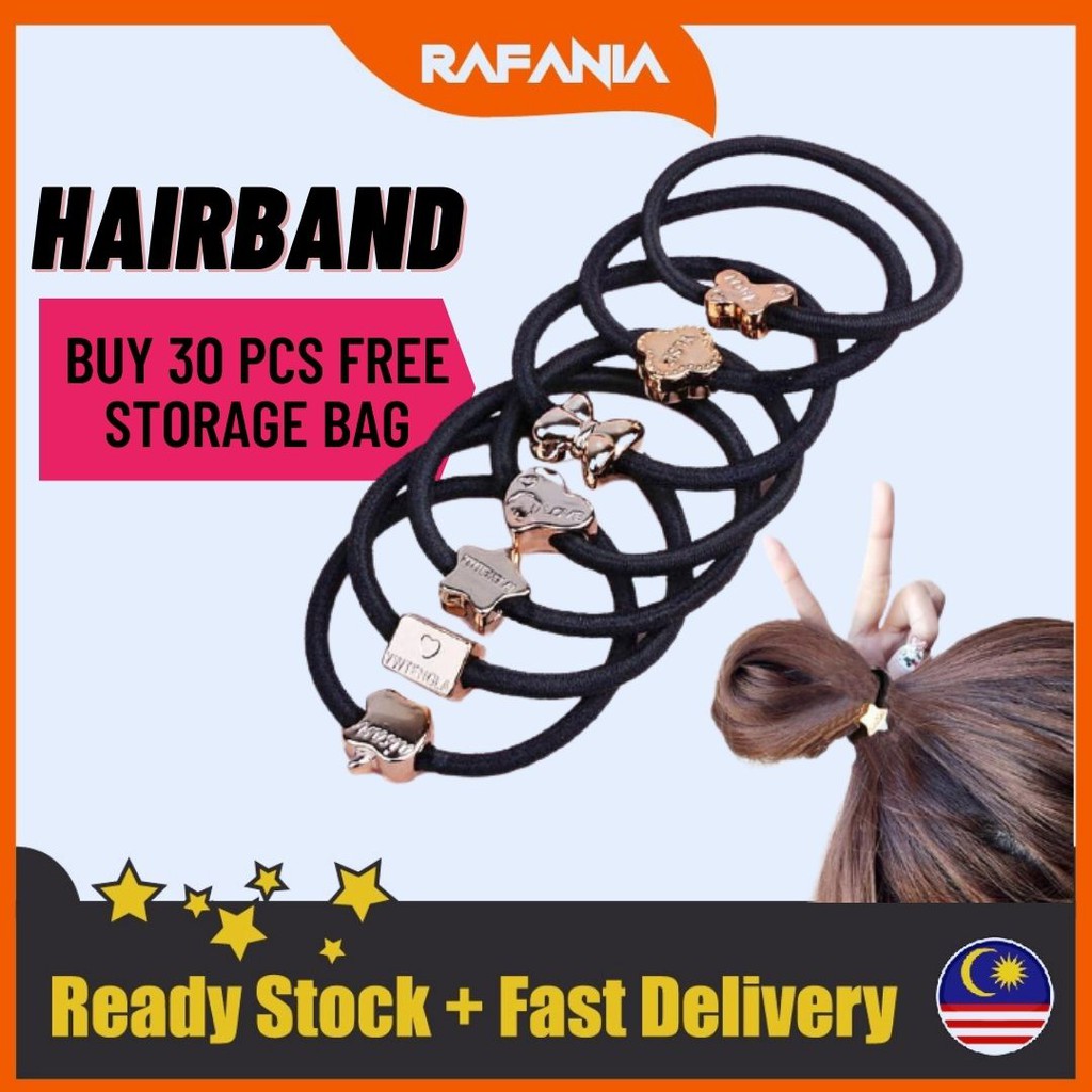 Hairband hairclips getah rambut hitam | Shopee Malaysia