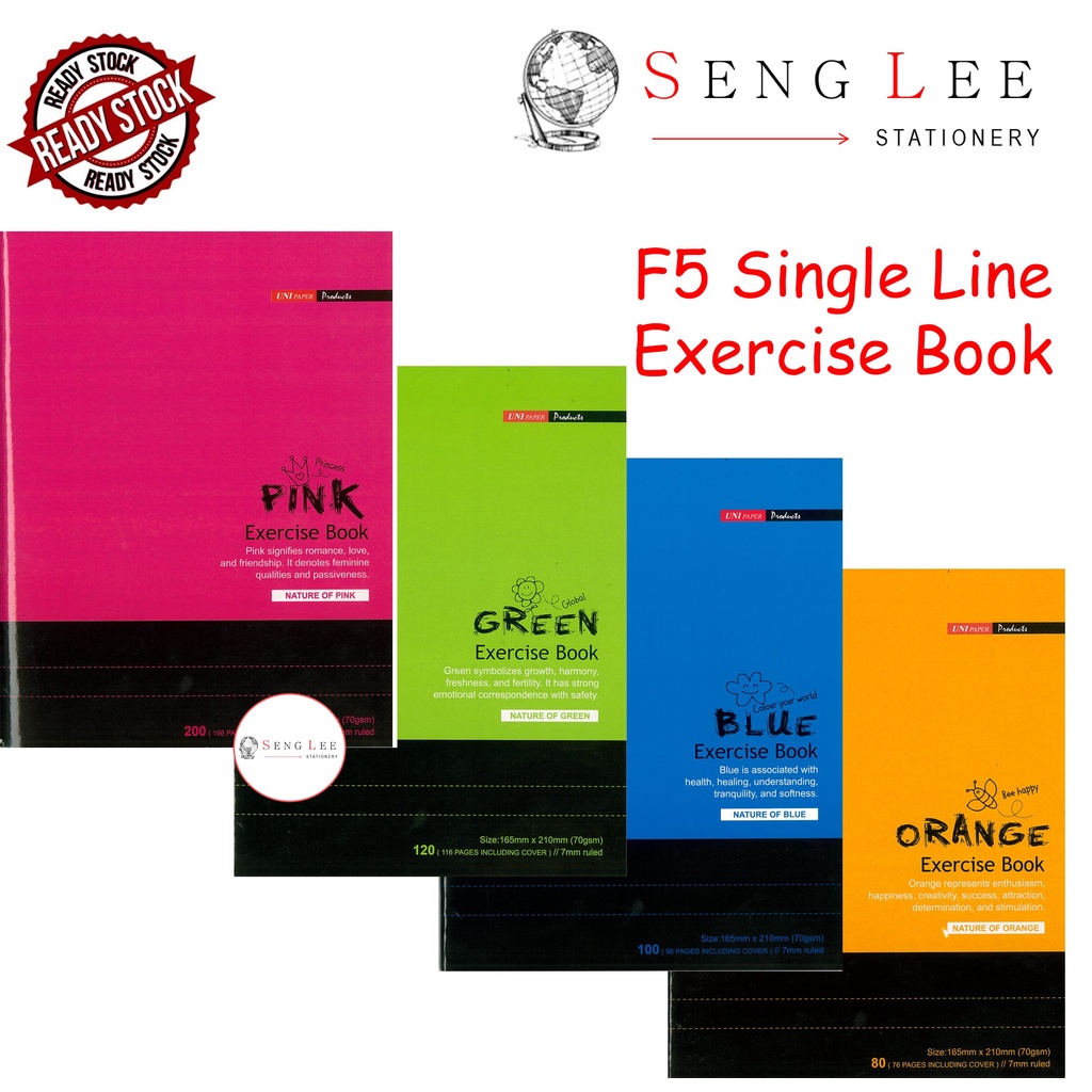 Uni F5 Exercise Book 70gsm (80 / 100 / 120 / 200pages) | Shopee Malaysia