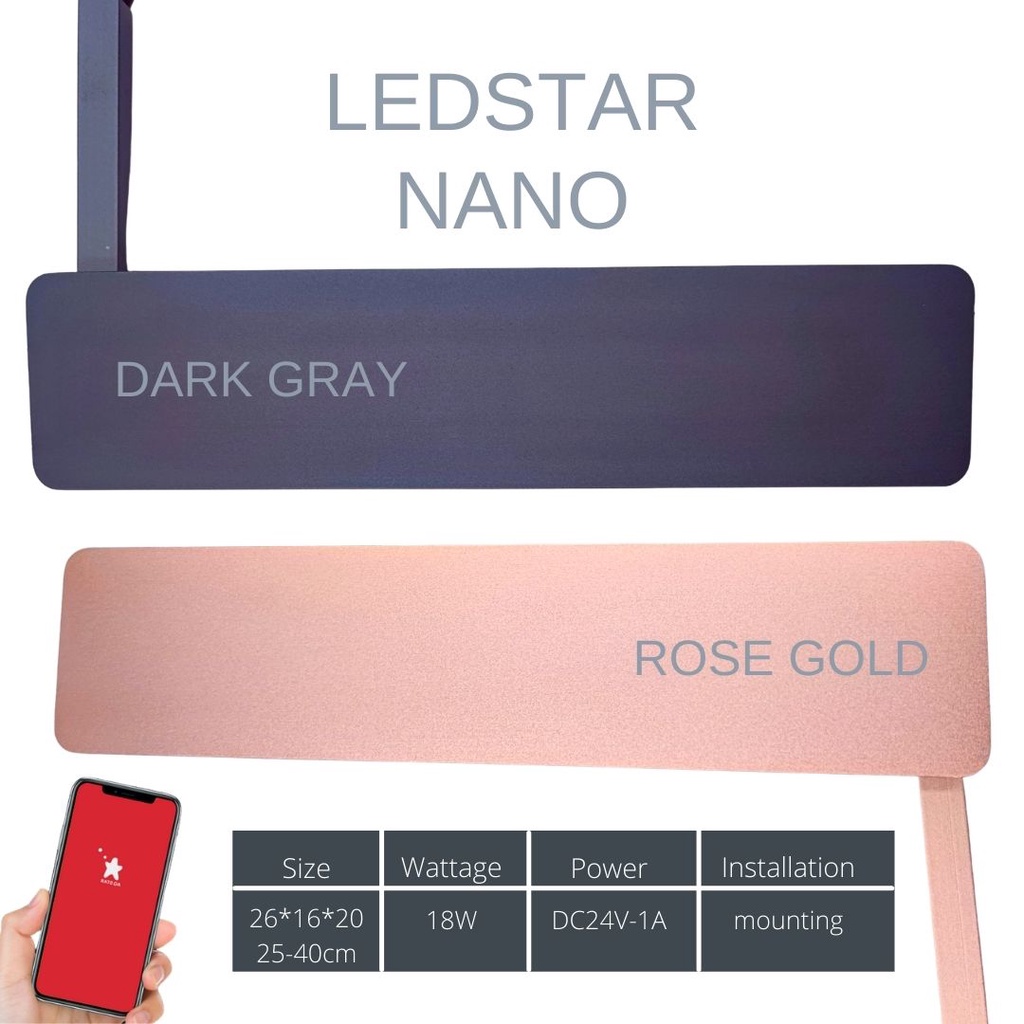 Ledstar AQ-Nano Series high quality RGBW full-spectrum led aquascaping light IP68 25-40cm ...