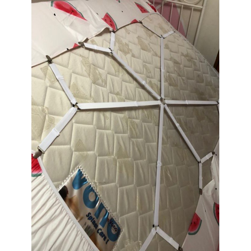 12 Clips in 1 Adjustable Bed Fitted Sheet Straps 3 Ways 6 Sides Gripper ...