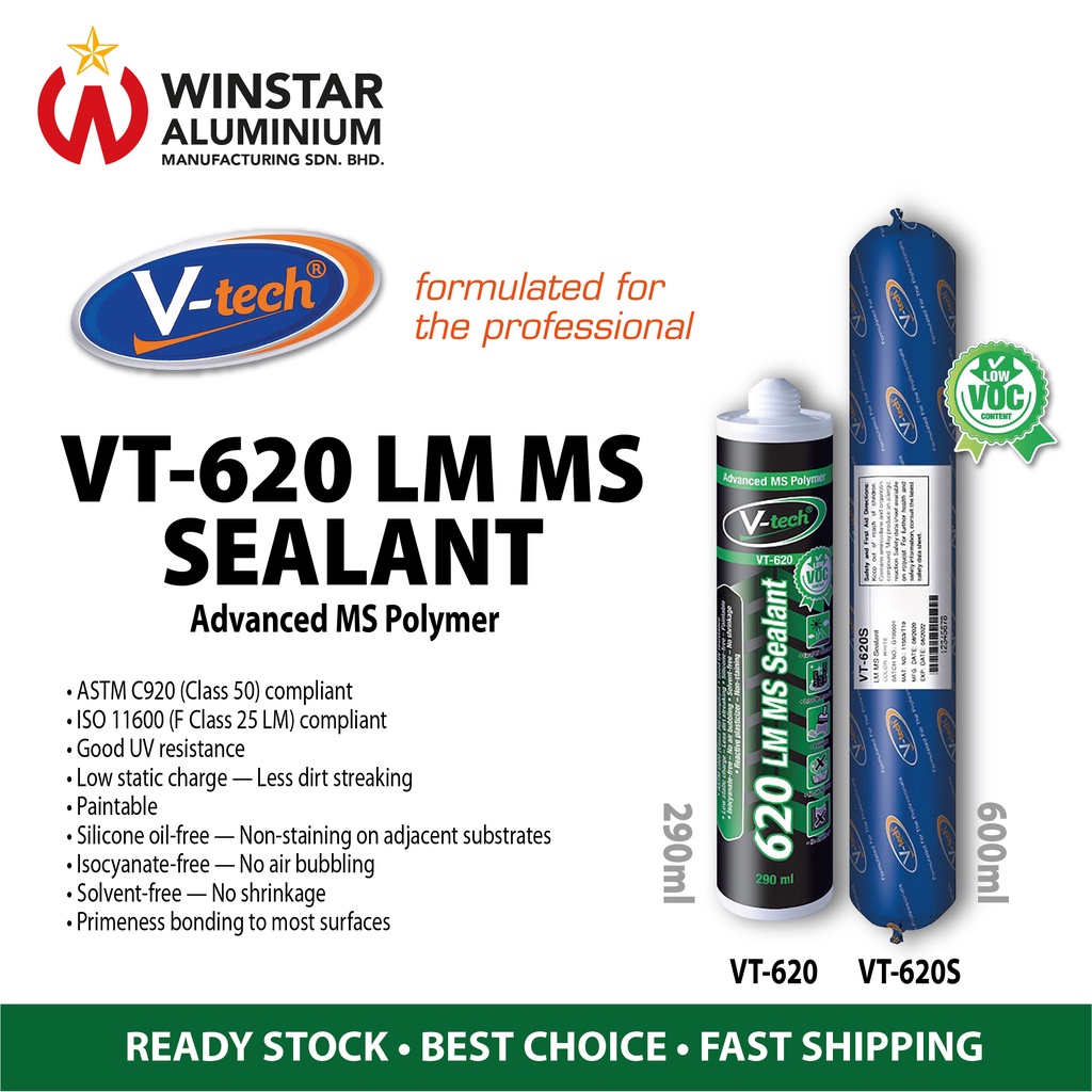 VT-620S V-Tech MS Polymer Sealant (BLACK/ WHITE/ GREY) | Shopee Malaysia