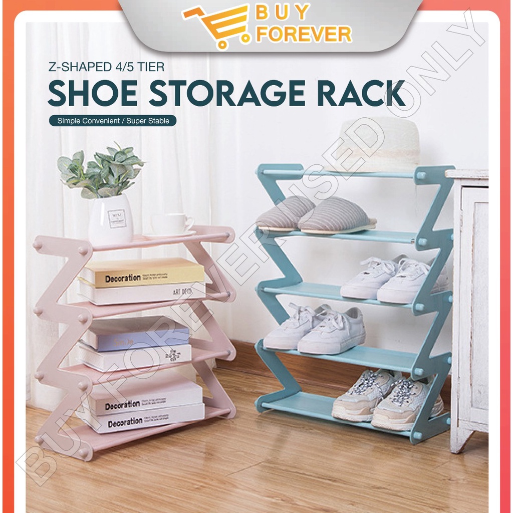 [Ready Stock] 4 Tier 5 Tier Shoe Rack Dust Cloth Shoes simple shoe rack ...