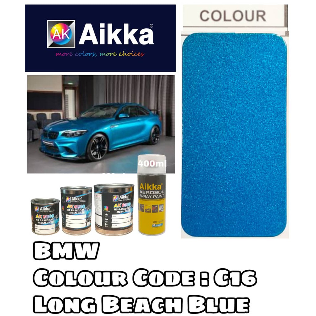 AIKKA BMW C16 LONG BEACH BLUE / Automotive Paint Basecoat / Car & Motor ...